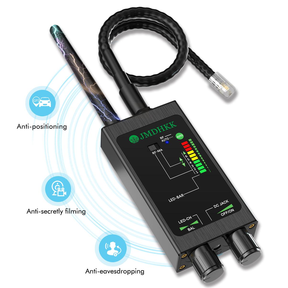 JMDHKK M8000 Hidden Camera Detector & Bug Detector